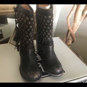 Frye | Shoes | Frye Distressed Leather Moto Boot | Poshmark